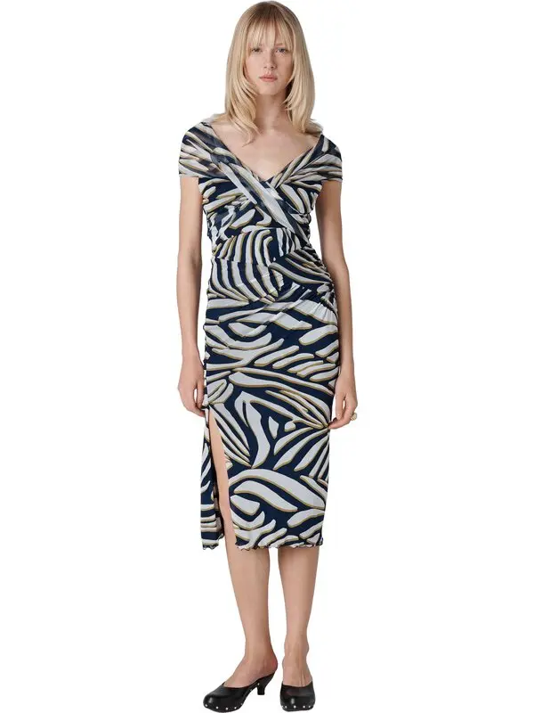 Diane Von Furstenberg Lovinia Dress - Savanna Shadow Navy