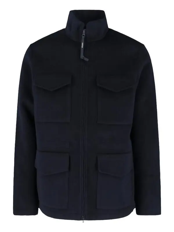 Aspesi Wool Double-breasted Jacket - Blue