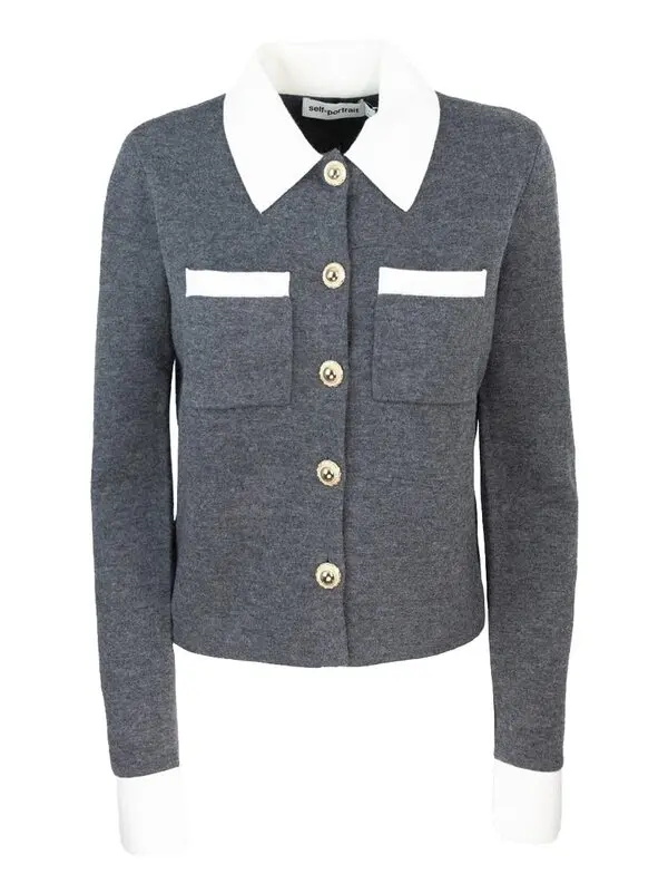 SELF-PORTRAIT Cardigan - Grey