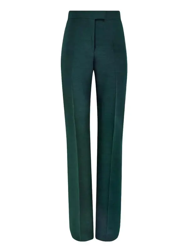 FERRAGAMO Faille Trousers - Green