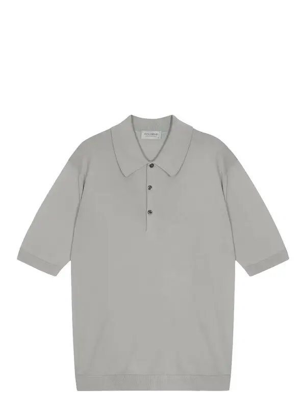 John Smedley Cotton Polo Shirt - Grey