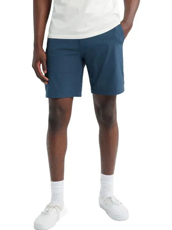 ROARK Hytide Flat Front Hybrid Performance Shorts - Navy