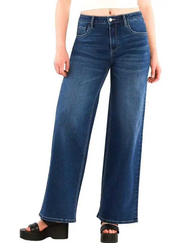 HINT OF BLU High-waist Wide-leg Jeans - Stella Blue