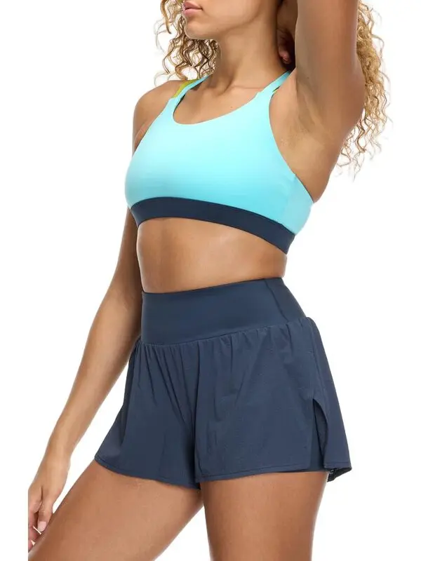 PELOTON Endurance Light Strappy Fashion Bra - Aqua Sky