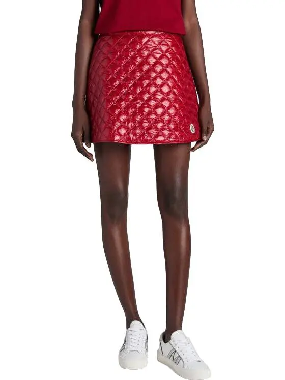 Moncler Quilted Miniskirt - Red Auburn
