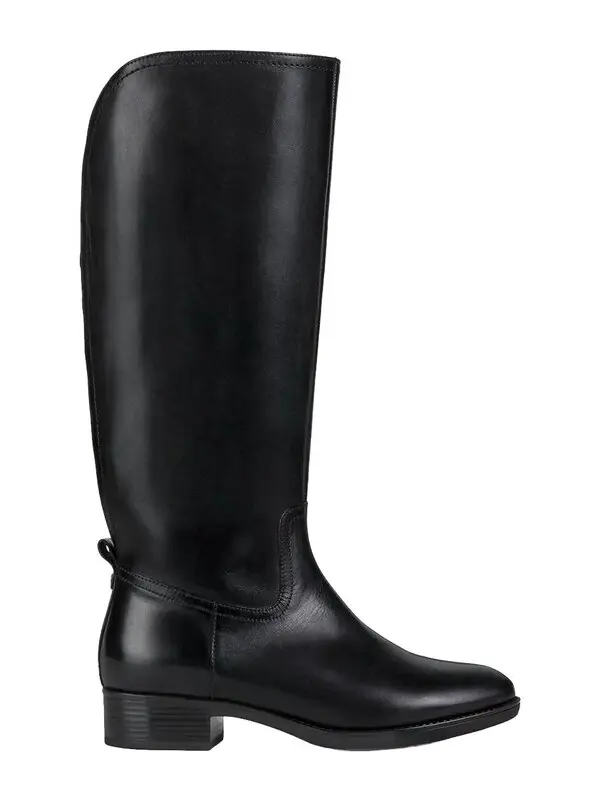 Geox Felicity Knee-high Leather Boots - Black