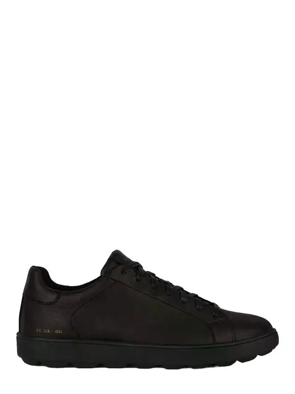 Geox Spherica Leather Sneakers - Black