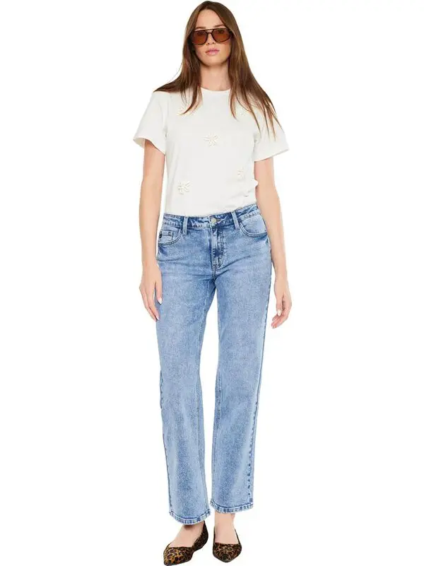 KANCAN Tamia Essentials Mid-rise Straight Jeans - Medium Wash