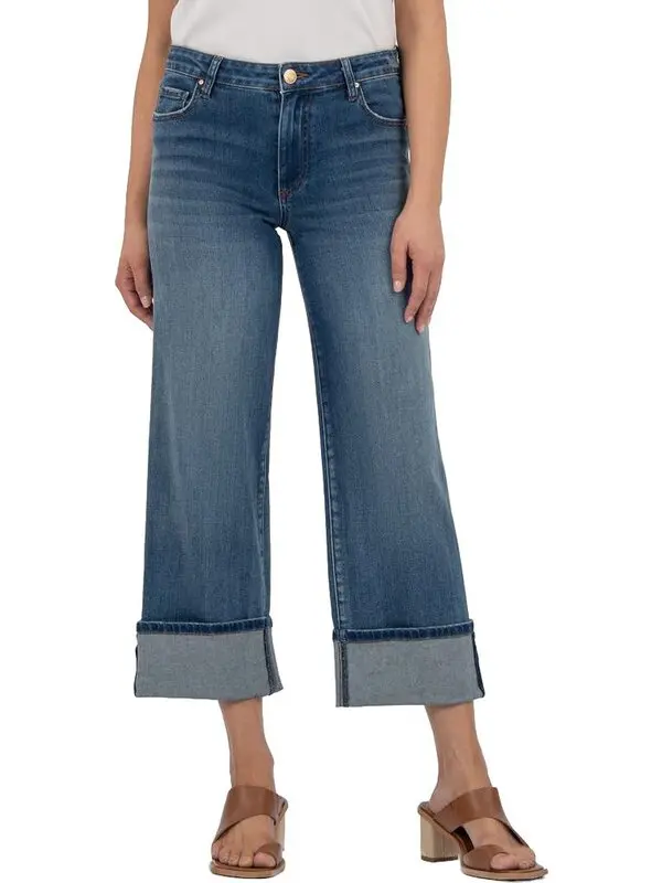 Kut From The Kloth Mid-rise Wide-leg Jeans - Serenity