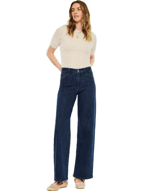 KANCAN High-rise Wide-leg Jeans - Dark Wash