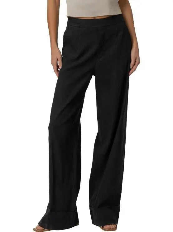 Kut From The Kloth High-waist Wide Leg Ankle Pants - Black
