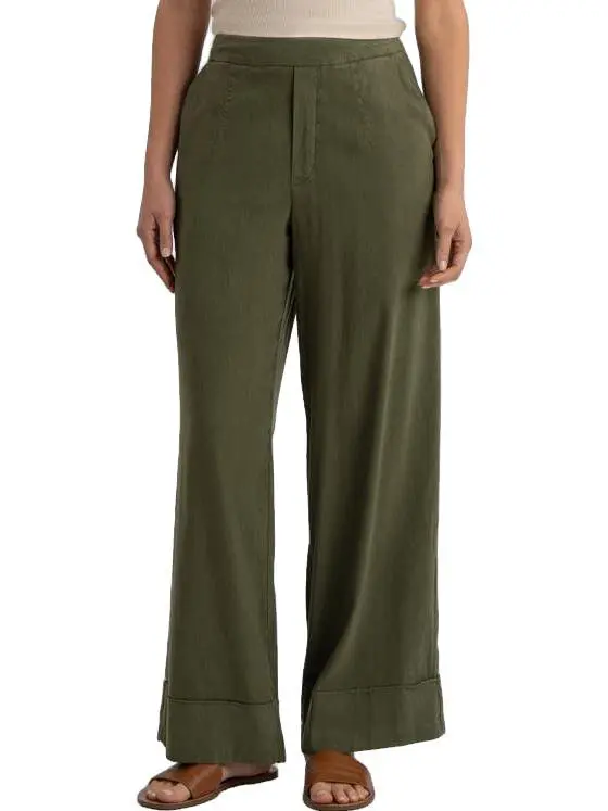 Kut From The Kloth High-waist Wide Leg Ankle Pants - Dill