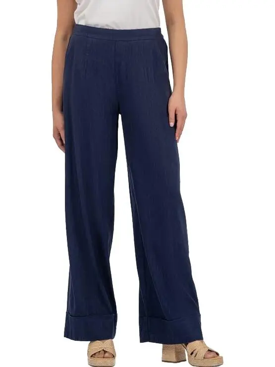 Kut From The Kloth High-waist Wide Leg Ankle Pants - Ink Blue