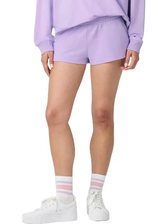 FLORENCE BY MILLS Sporty French Terry Sweat Shorts - Millie Lavender