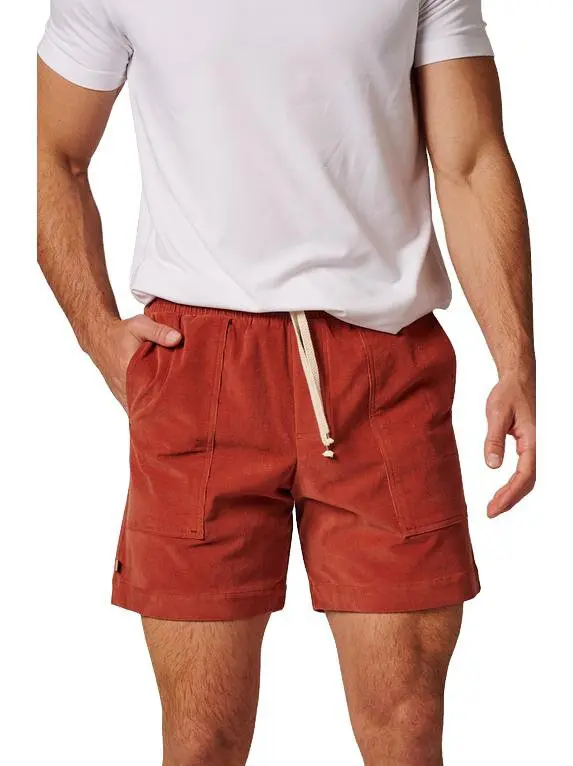 LEISURE LAB Patch Pocket Corduroy Shorts - Copper