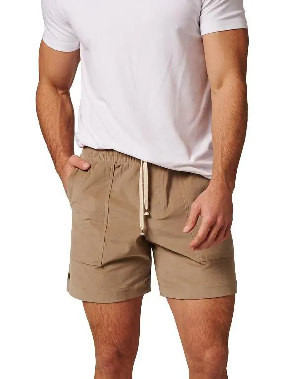 LEISURE LAB Patch Pocket Corduroy Shorts - Fog