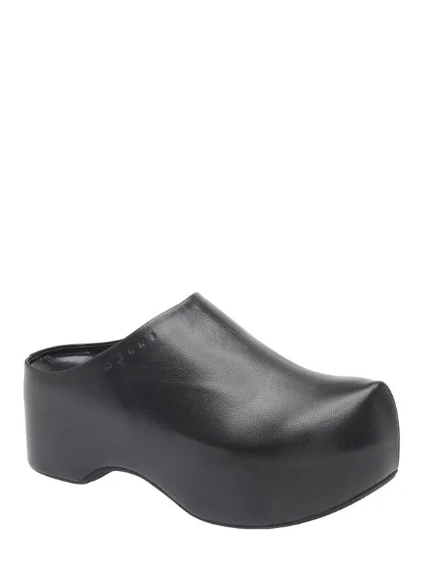 Marni Chunky Platform Clog - Black
