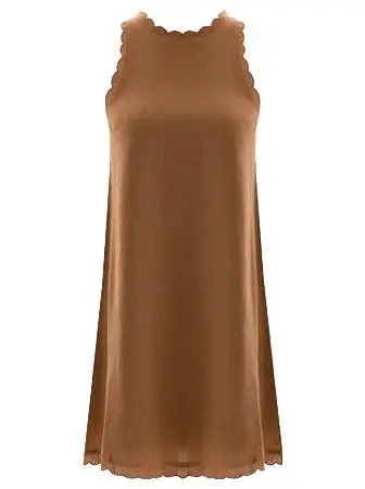 MONLICIA Calia Mini Linen Dress - Brown