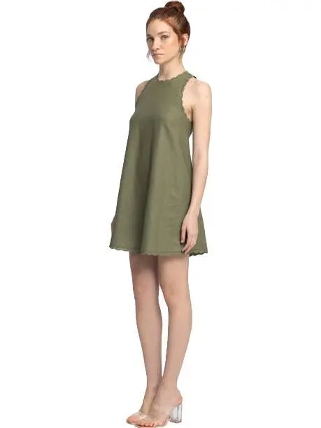 MONLICIA Calia Mini Linen Dress - Khaki