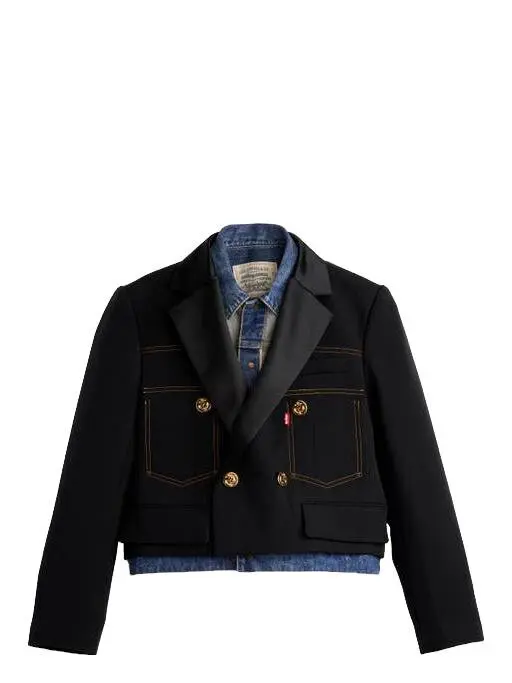 Sacai Gender Inclusive Levi's® Denim X Matelassé Twill Jacket - Black
