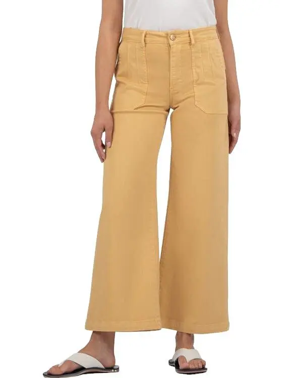 Kut From The Kloth High Waist Wide Leg Twill Pants - Dandelion