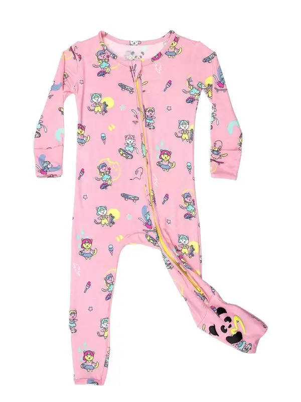 BELLABU BEAR Baby Convertible Footie - Skater Kitty