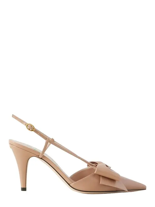 Valentino Garavani 85 Bowow Leather Slingback Pumps - Pink