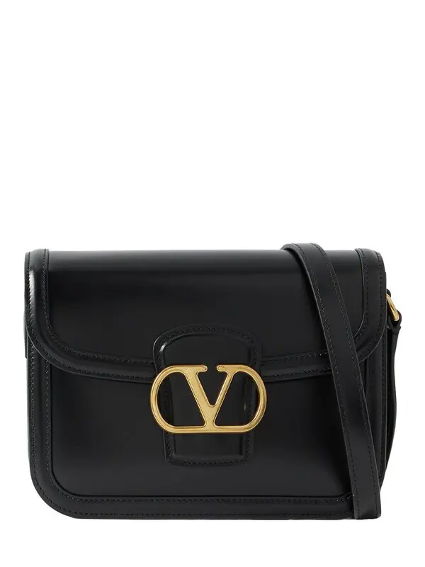 Valentino Garavani 9to5 Small Leather Shoulder Bag - Black