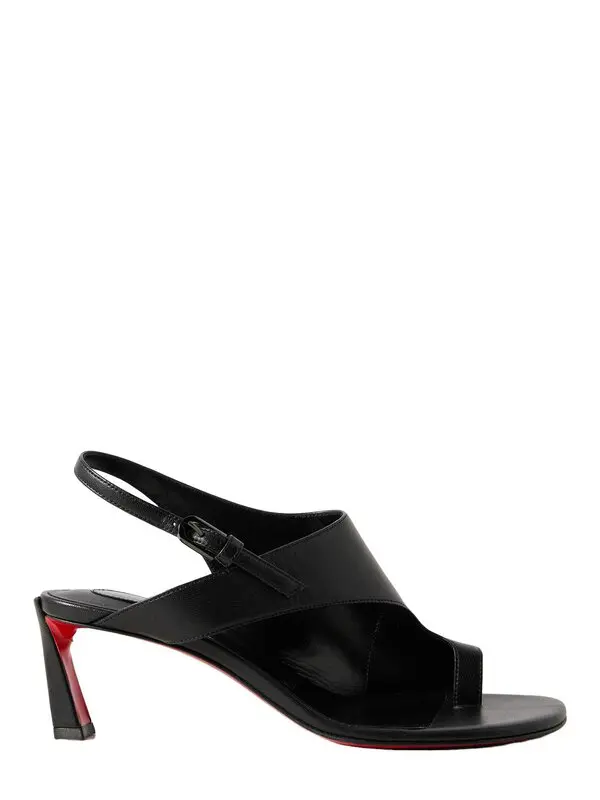 CHRISTIAN LOUBOUTIN Viva Condora 55 Leather Slingback Sandals - Black