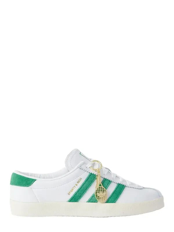 Adidas Originals By Alexander Wang Sporty & Rich Suede-trimmed Leather Sneakers - White