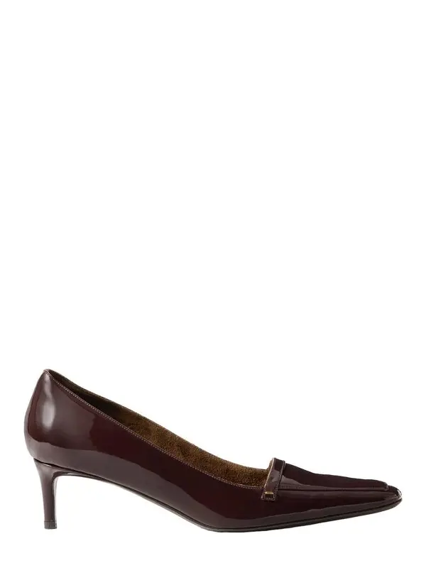 Khaite Celia Patent-leather Pumps - Burgundy