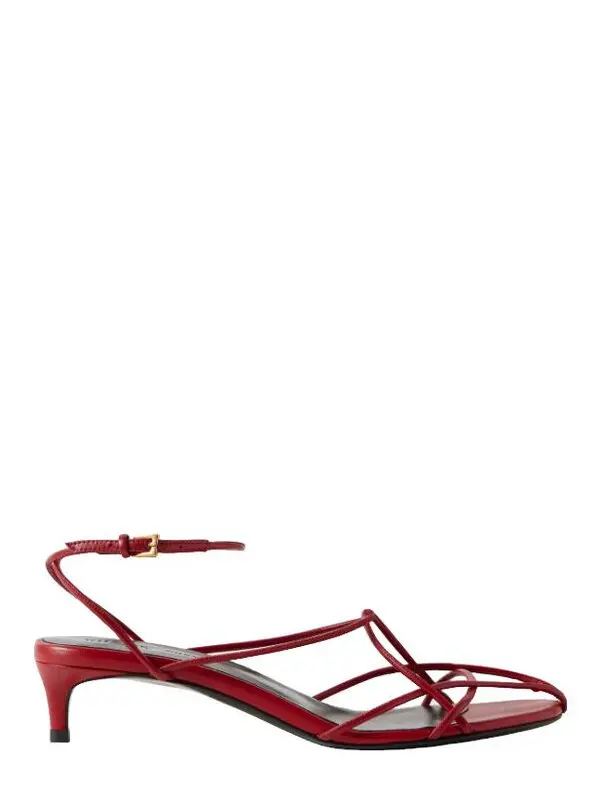 Khaite Loulou Leather Sandals - Red