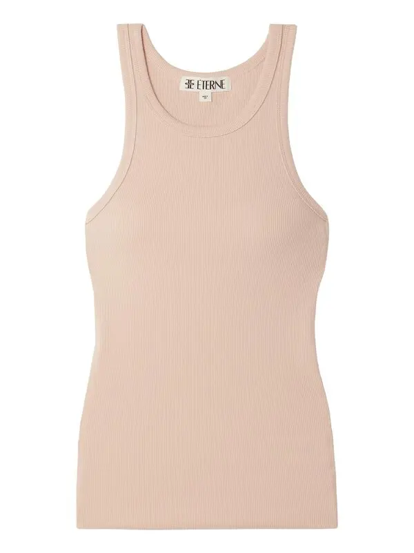 Eterne Ribbed Stretch-jersey Tank - Pink