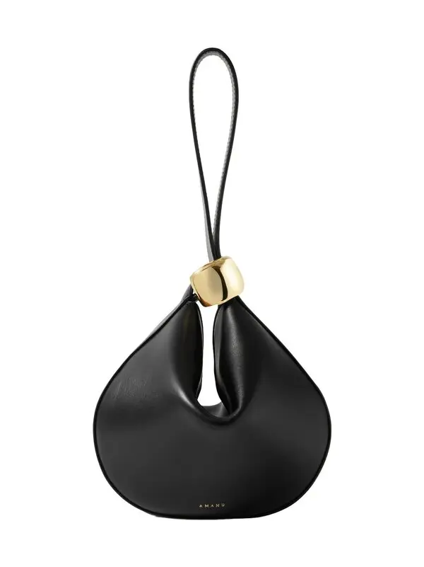 AMANU The Zambia Embellished Leather Tote - Black