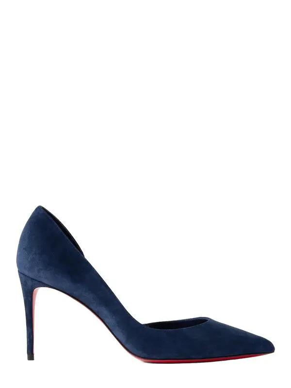 CHRISTIAN LOUBOUTIN Iriza 85 Suede Pumps - Blue
