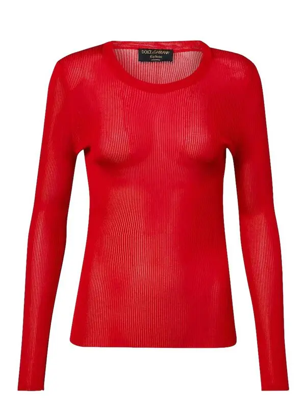 Dolce & Gabbana Ribbed-knit Sweater - Red