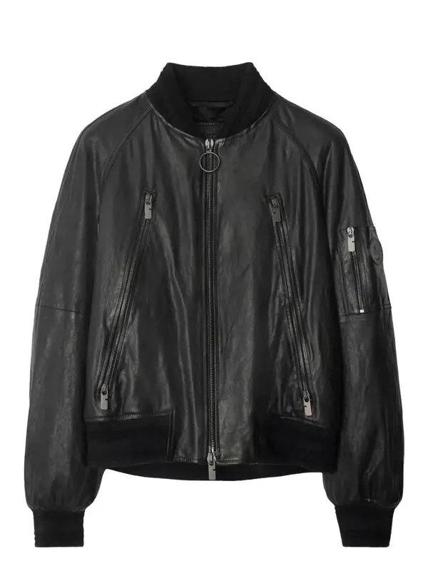 Burberry Leather Jacket - Black