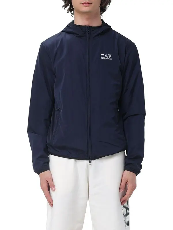 EA7 Hooded Zip-up Jacket - Blue