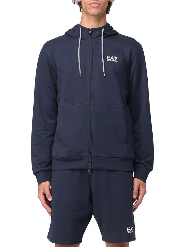 EA7 Full Zip Hooded Sweatshirt - Blue