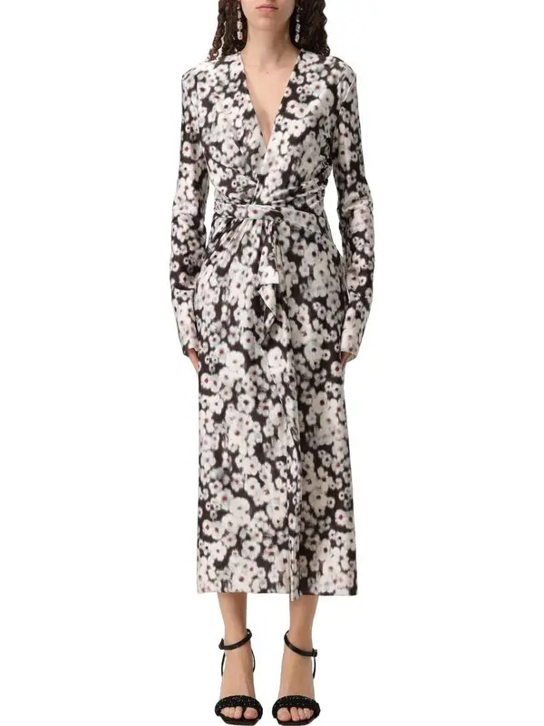 Philosophy Di Lorenzo Serafini Printed Dress - Brown