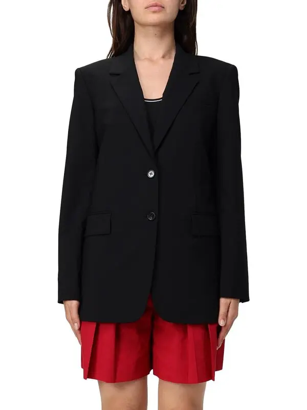 Theory Single-breasted Notched Lapel Jacket - Black