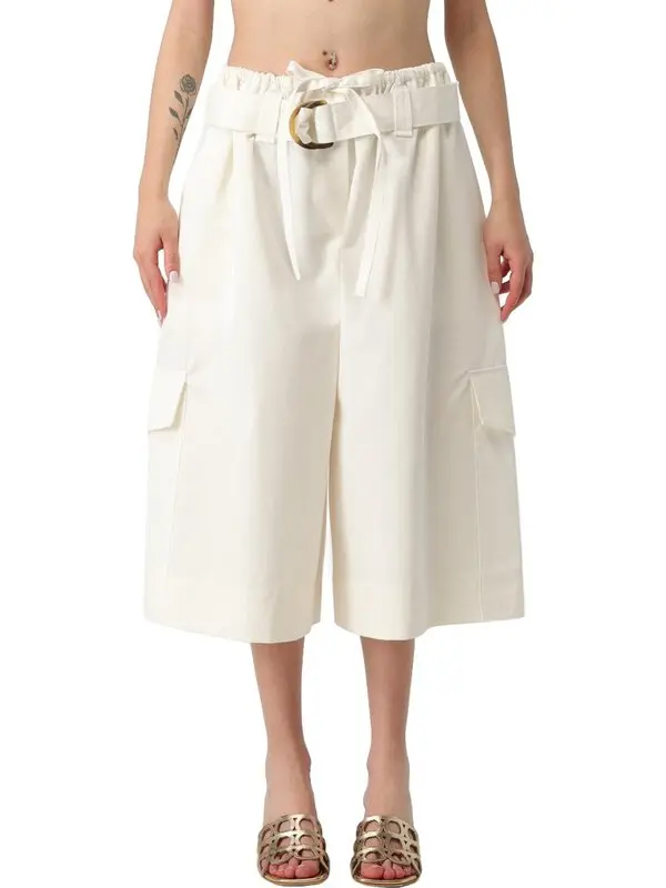 Zimmermann Belted Cargo Shorts - White