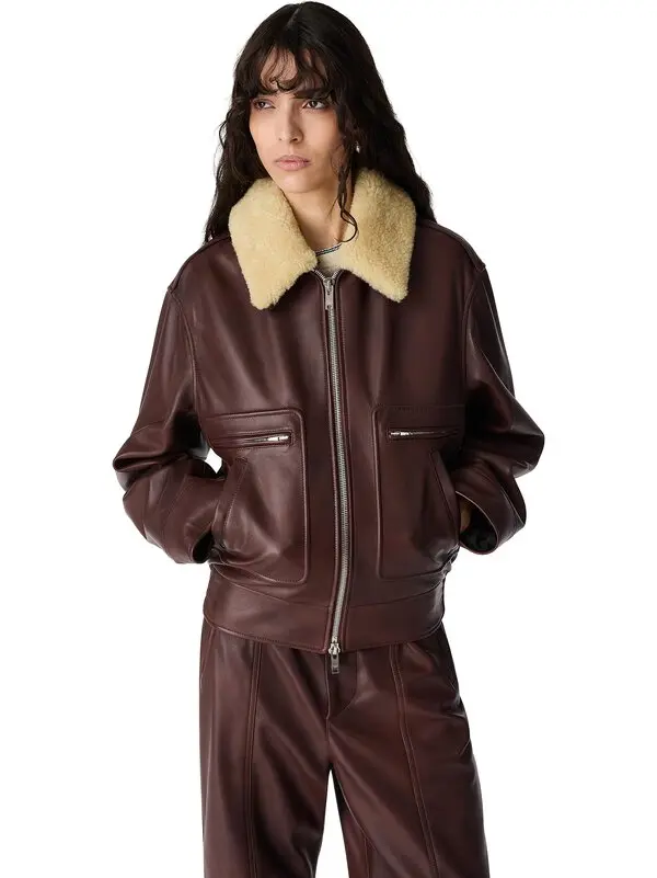 Bottega Veneta Padded Leather Blouson - Madder Brown