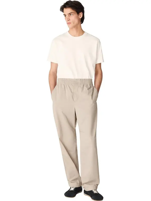Bottega Veneta Tech Nylon Straight Leg Pants - Grey Putty