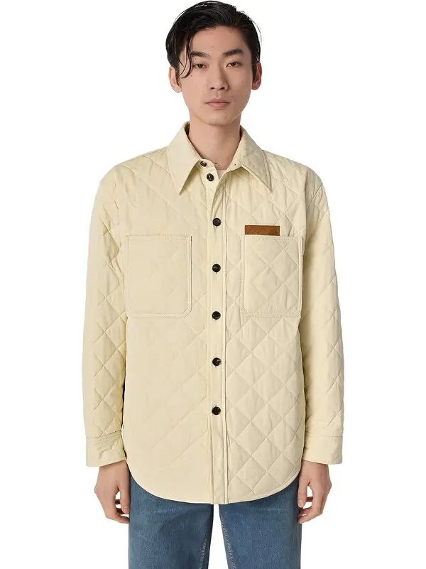 BOTTEGA  VENETA Quilted Cotton Overshirt - Sea Salt