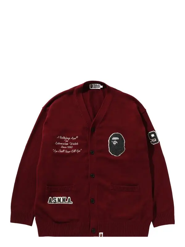 A BATHING APE Knit Cardigan - Red
