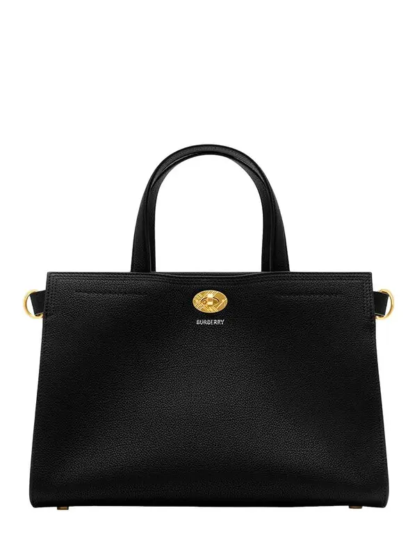 Burberry Cotswolds Small Leather Tote Bag - Black