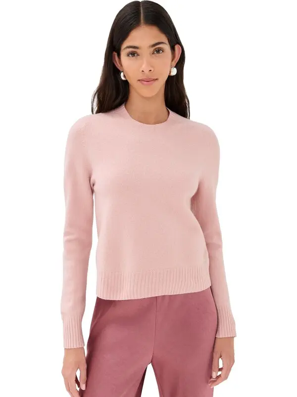 JIL SANDER Long Sleeve Crew Neck Sweater - Powder Pink