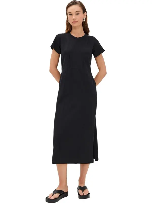 MAISON MARGIELA Stretch Jersey Midi Dress - Black
