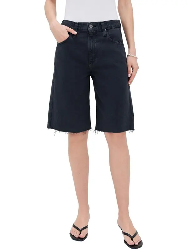 Ag Hattie Denim Shorts - Sulfur Black